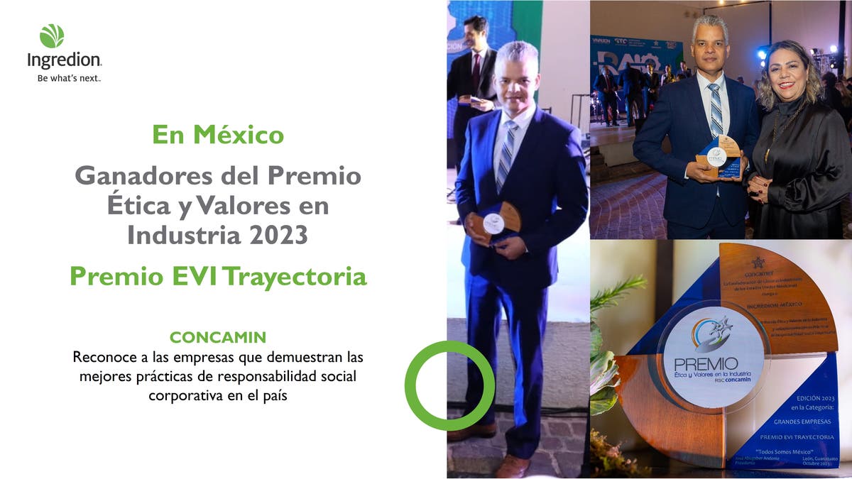 Ingredion recibe Premio Ética y Valores en la Industria